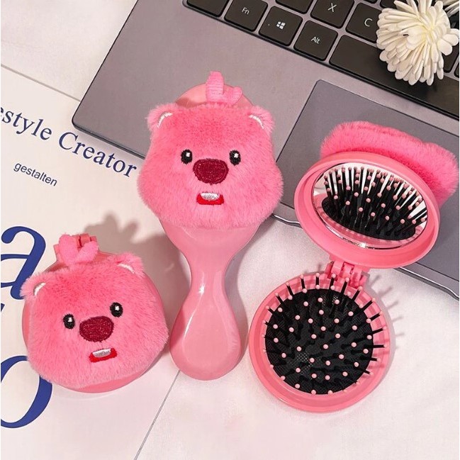 Jual GL Sisir Kaca/Cermin Bulat 2 in 1 Loppy Cermin Bulat Make Up Ala ...