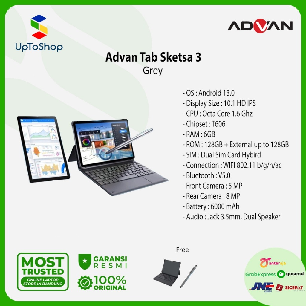 Jual [LIVE]Advan Tab Sketsa 3 10.1” HD IPS 6GB/128GB Android - Garansi ...