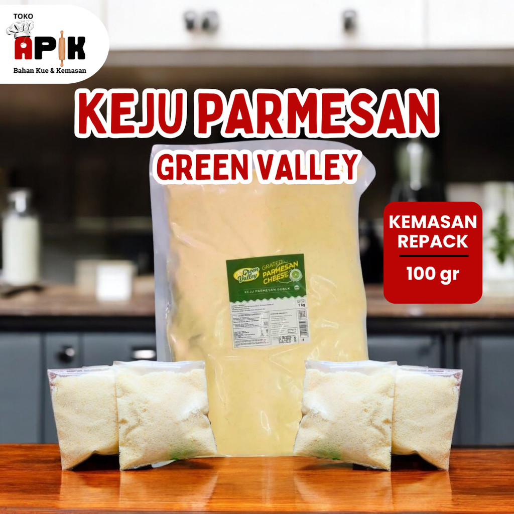 Jual KEJU PARMESAN GREEN VALLEY KEMASAN RAPECK 100 GRAM | Shopee Indonesia