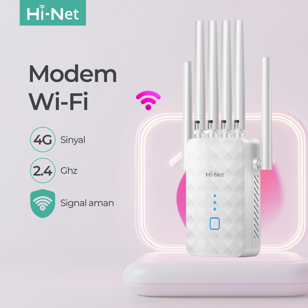 Jual Hi Net wifi extender 6 antena 300M WIFI repeater wireless wifi range extender gigabit 5G ...