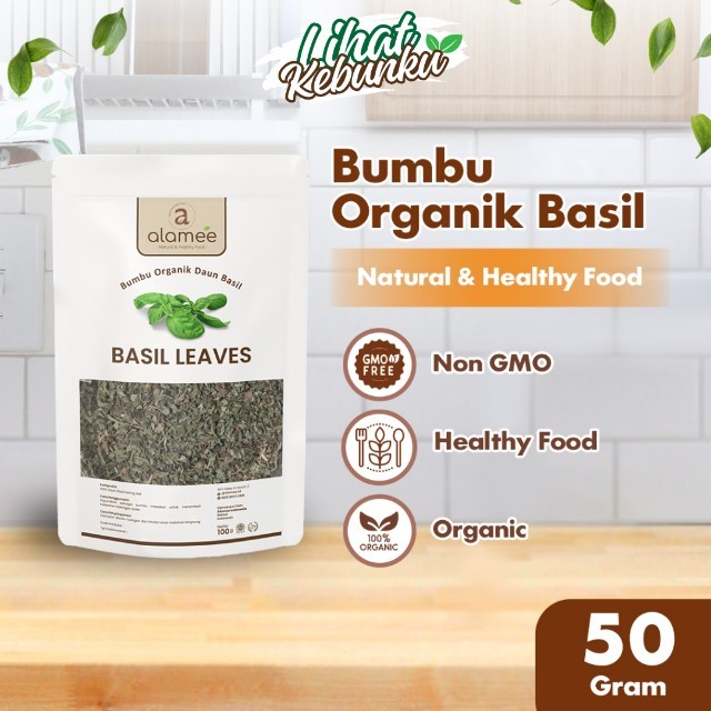 Jual ALAMEE Basil Kering Bumbu Dapur Dried Leaf Murni Asli Tanpa ...