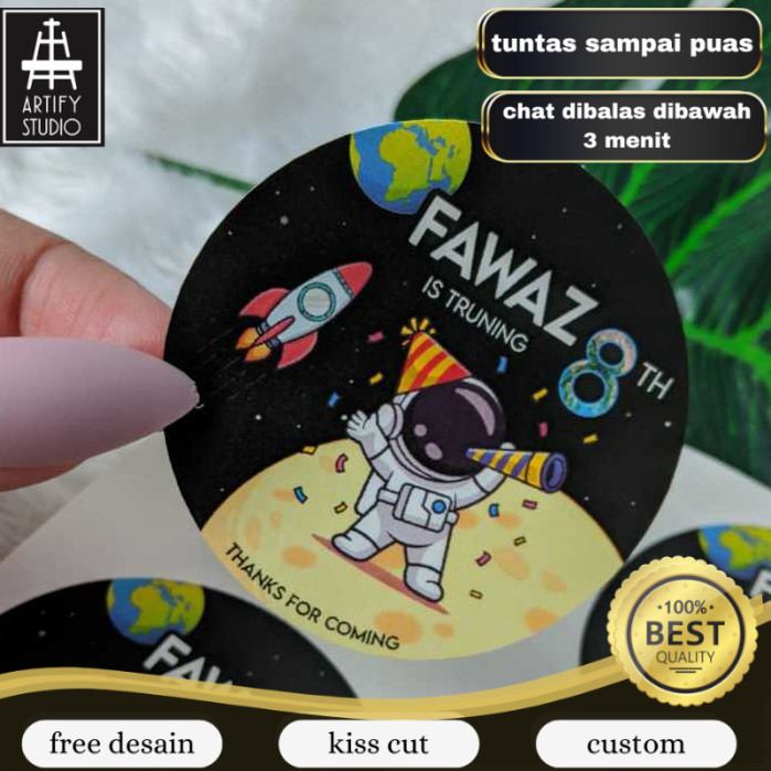 Jual Artify 9-15 Cetak Sticker Label Ultah Anak Stiker Bulat Ulang ...