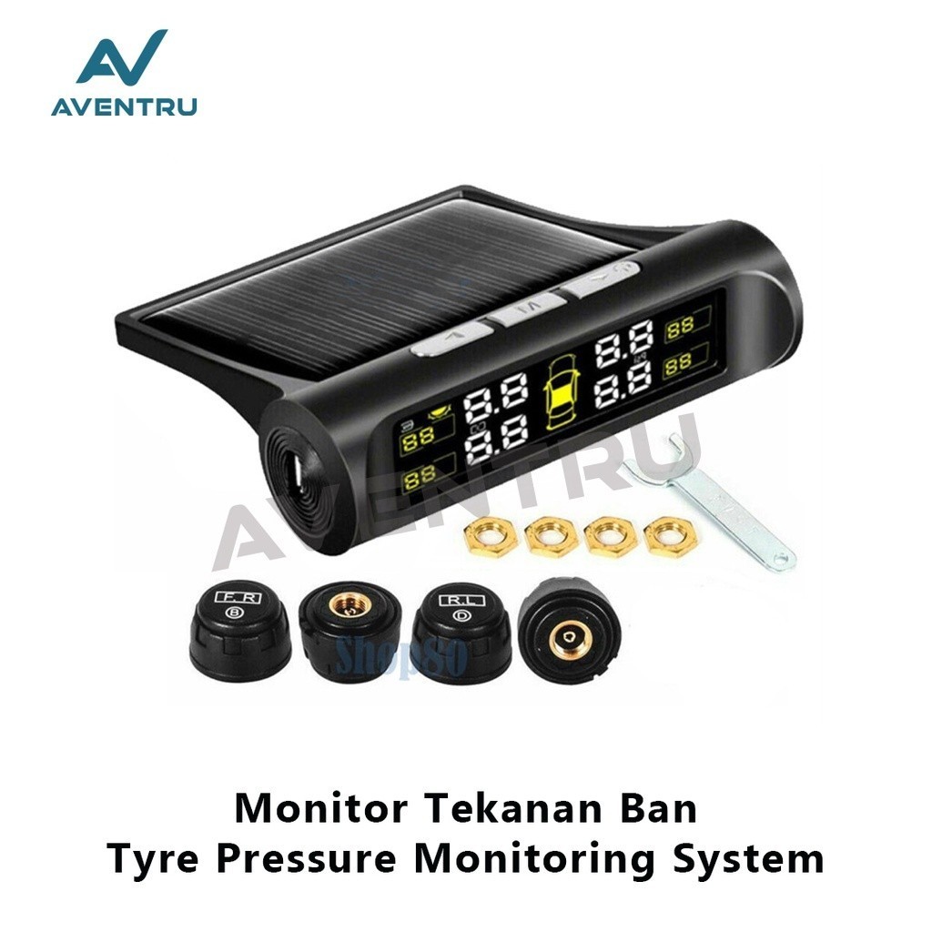 Jual Pengukur tekanan ban Real Time TPMS Solar Deteksi tekanan Angin ...