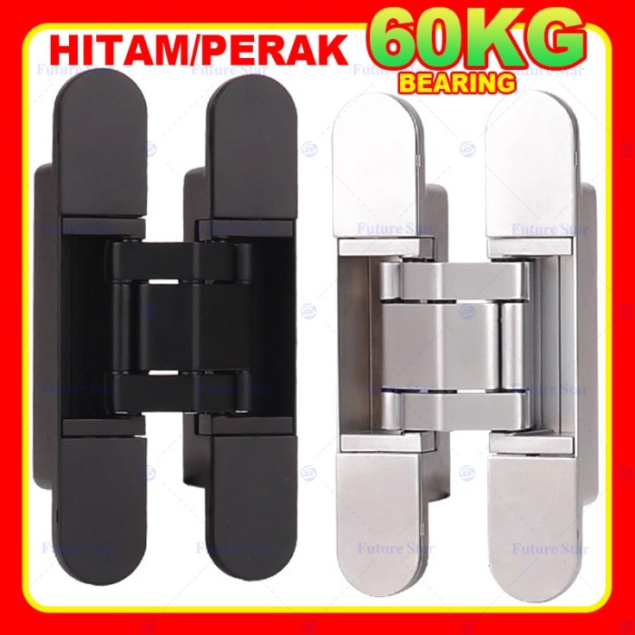 Jual Engsel Tanam Pintu Rumah Holder Adjustable Invisible Door Hinges ...