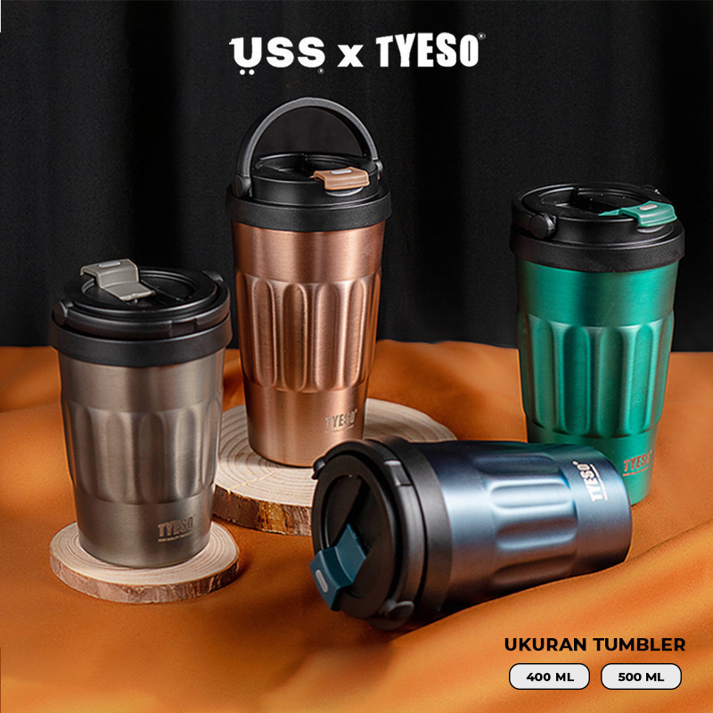 Jual USS x Tyeso Tumbler Minum Kopi Stainless 400ml Shaker Bottle Coffee TS-8803/TS-8804 ...