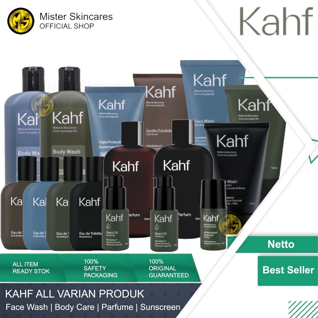 Jual KAHF Skincare Cowok Perawatan Wajah Pria Face Wash Scrub Sunscreen Serum | Shopee Indonesia