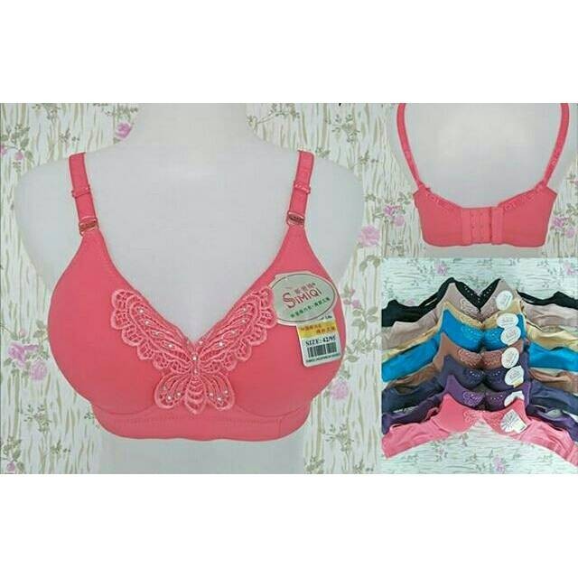 Jual SH - BH/Bra Renda Kupu-kupu SiMiQi 6616 Jumbo | Tanpa Kawat | Busa ...