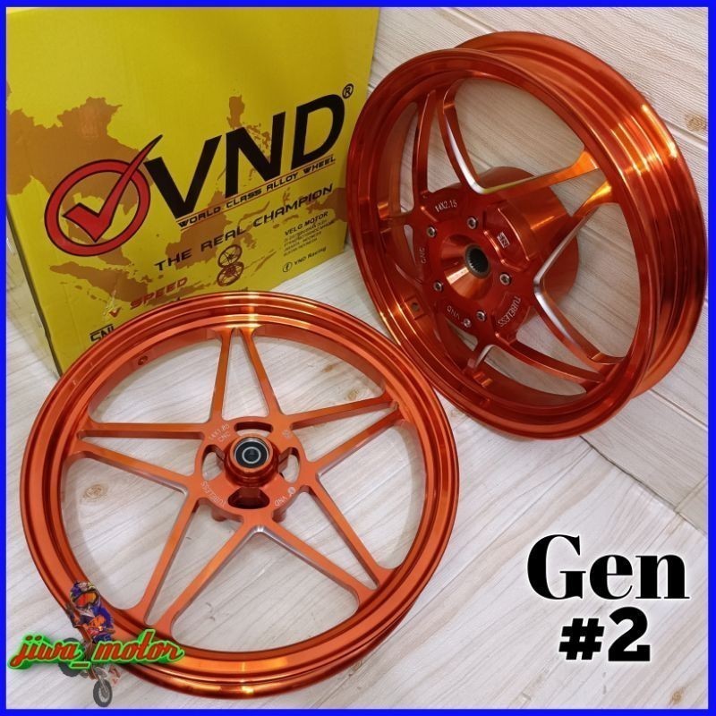 Jual Velg VND V SPEED Gen 2 Vario 125 / Vario 150 / beat / Scoopy / Vario 110 / Genio Orange ...