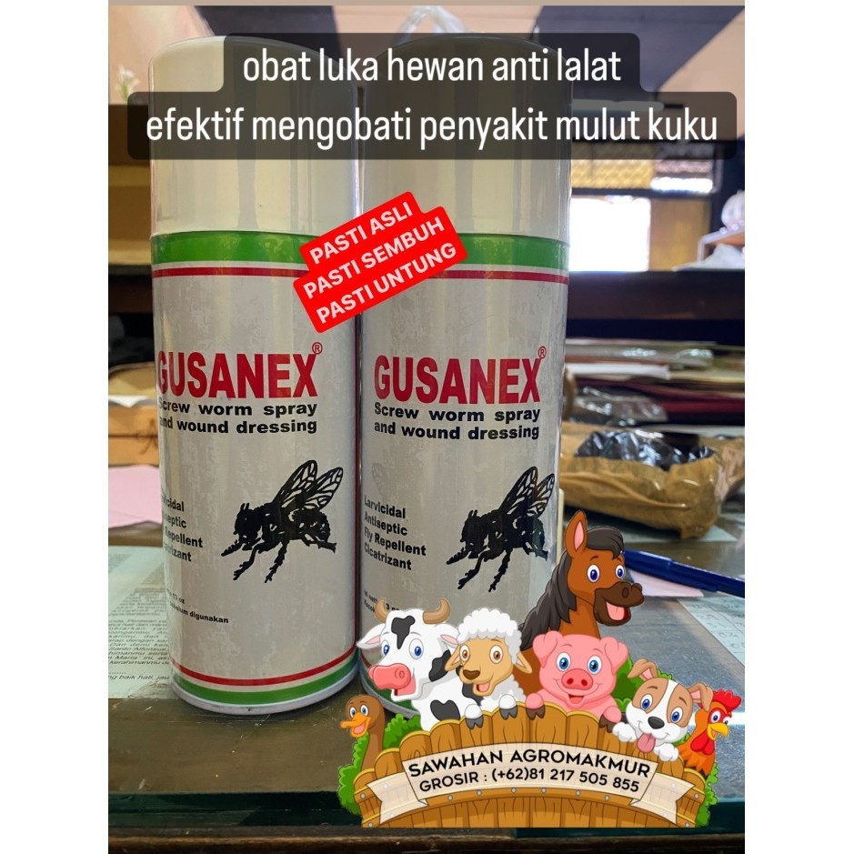 Jual Gusanex spray obat luka hewan anti lalat sapi kambing anjing ...