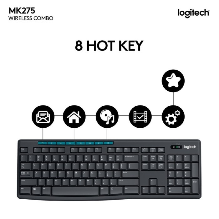 Jual Logitech Mk275 Combo Wireless Mouse Keyboard Shopee Indonesia