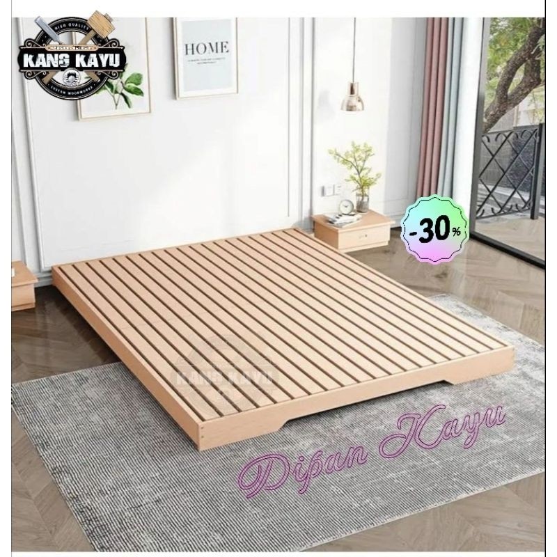 Jual Dipan kasur ranjang kayu minimalis ukuran single bed 90x200cm ...