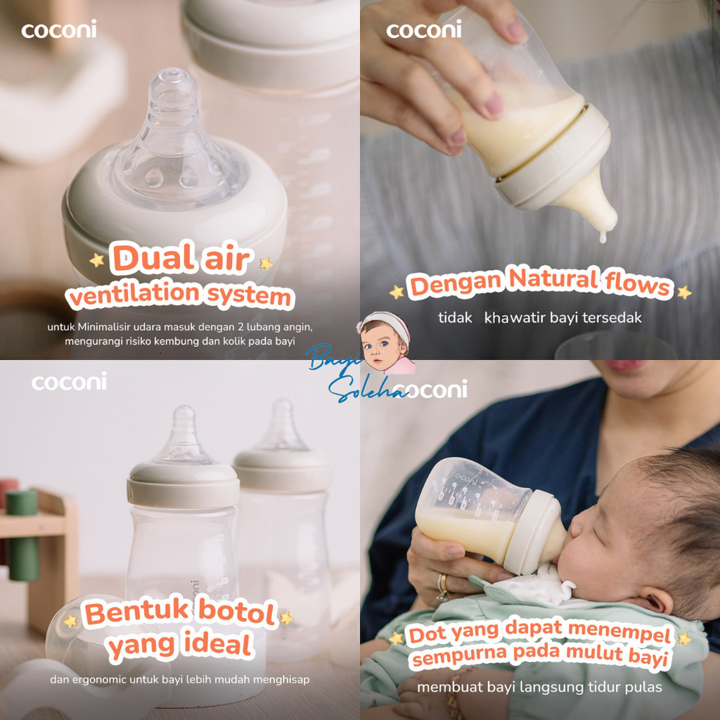 Jual [BS] Coconi Botol Susu Bayi / Anti Kolik Wide Neck Feeding Baby ...