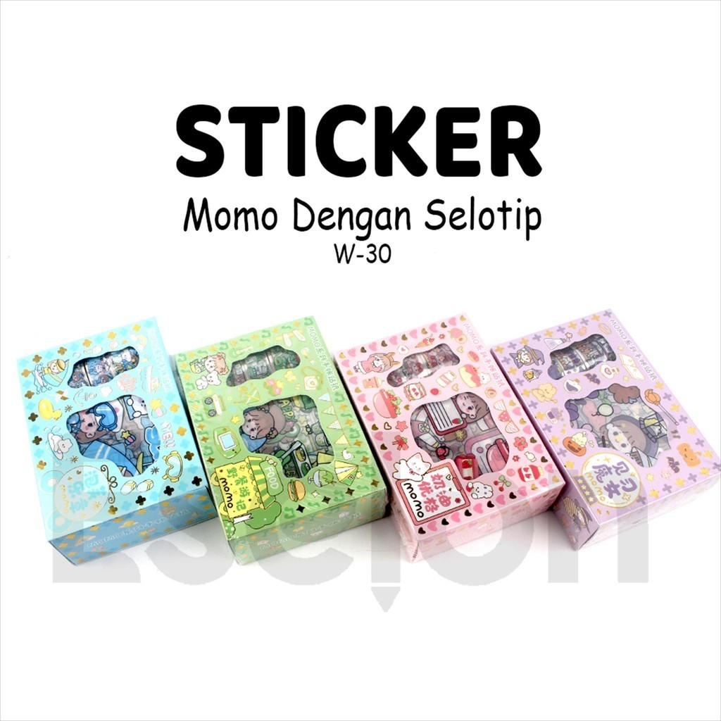 Jual 10lbr Sticker Momo + Isolasi / Sticker Hias Anti Air W-30 | Shopee ...