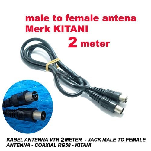 Jual LG09 Kabel Antena VTR 2 Meter - Jack Male to Female RG58 kitani ...