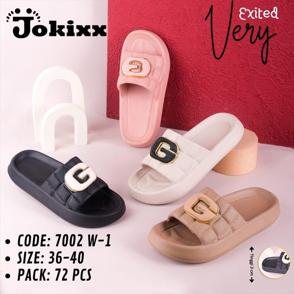 Jual Sandal Slop Jokixx Eva Wanita Ban Motif Kotak G Sol Tebal Super ...