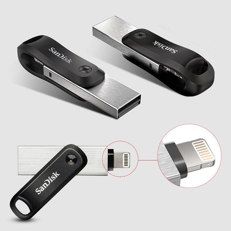 Jual SanDisk Dual-Purpose Swivel USB3.0 Flash Drive 128GB 256GB Metal U ...