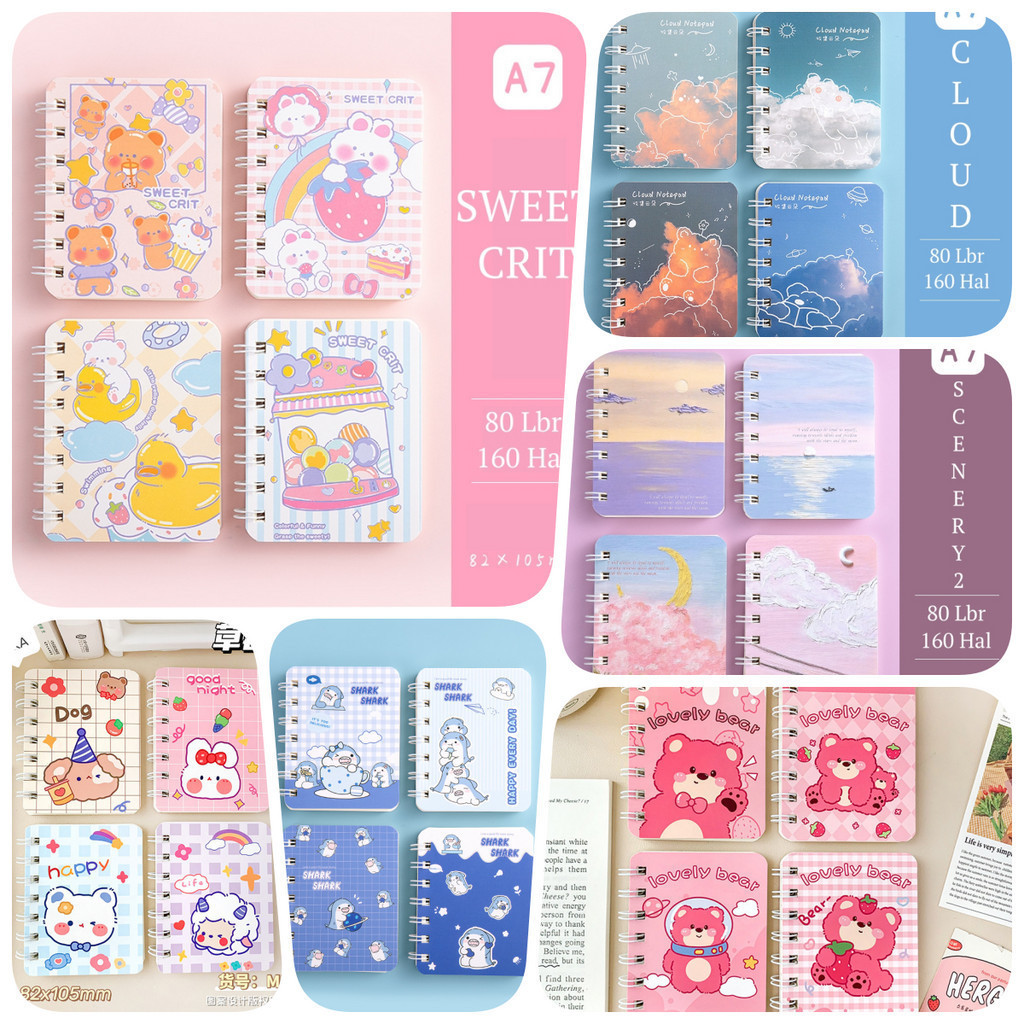 Jual BISA COD. Notebook Mini A7 Buku Kecil Tebal, Catatan Mini Buku ...