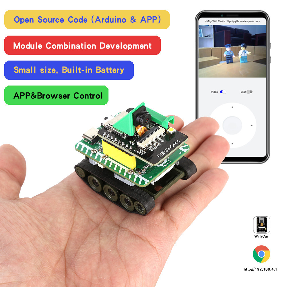 Jual Mini Esp32 Rc Tank Model Tractor Crawler Balance Car Mount Truck Robot Chassis For Esp32