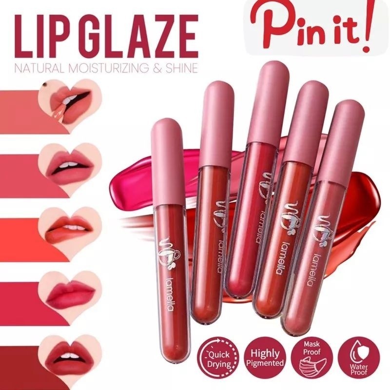 Jual Lameila Lipstik Lip Glaze Velvet Lipstik cair liquid lipstik ...