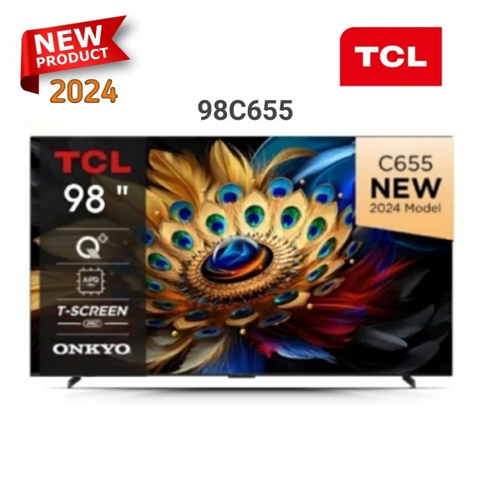 Jual TCL 98C655 QLED PRO 4K GOOGLE TV 98 inch T-Screen Pro ONKYO & Dolby Vision Atmos - Uni-body ...