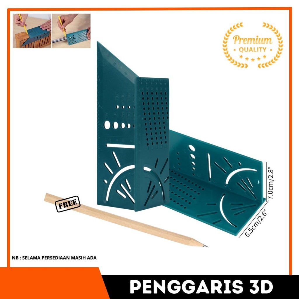 Jual Penggaris Siku Tukang Square 3D Garisan Miter Gauge 3D Siku Tukang ...