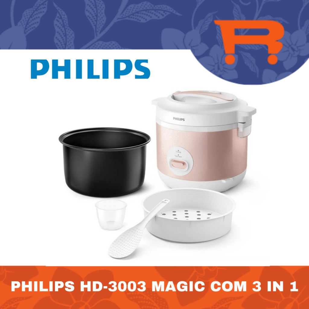 Jual PHILIPS HD-3003 MAGIC COM 1.8 LITER 3 IN 1 (ANTI LENGKET) | Shopee ...