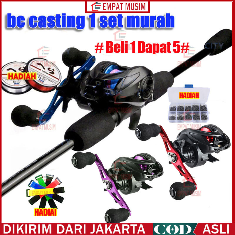 Jual Joran BC Set UL Carbon Pancingan Set Lengkap Joran Pancing Full Set 1.8M 5-10LB 7.2:1 Joran ...