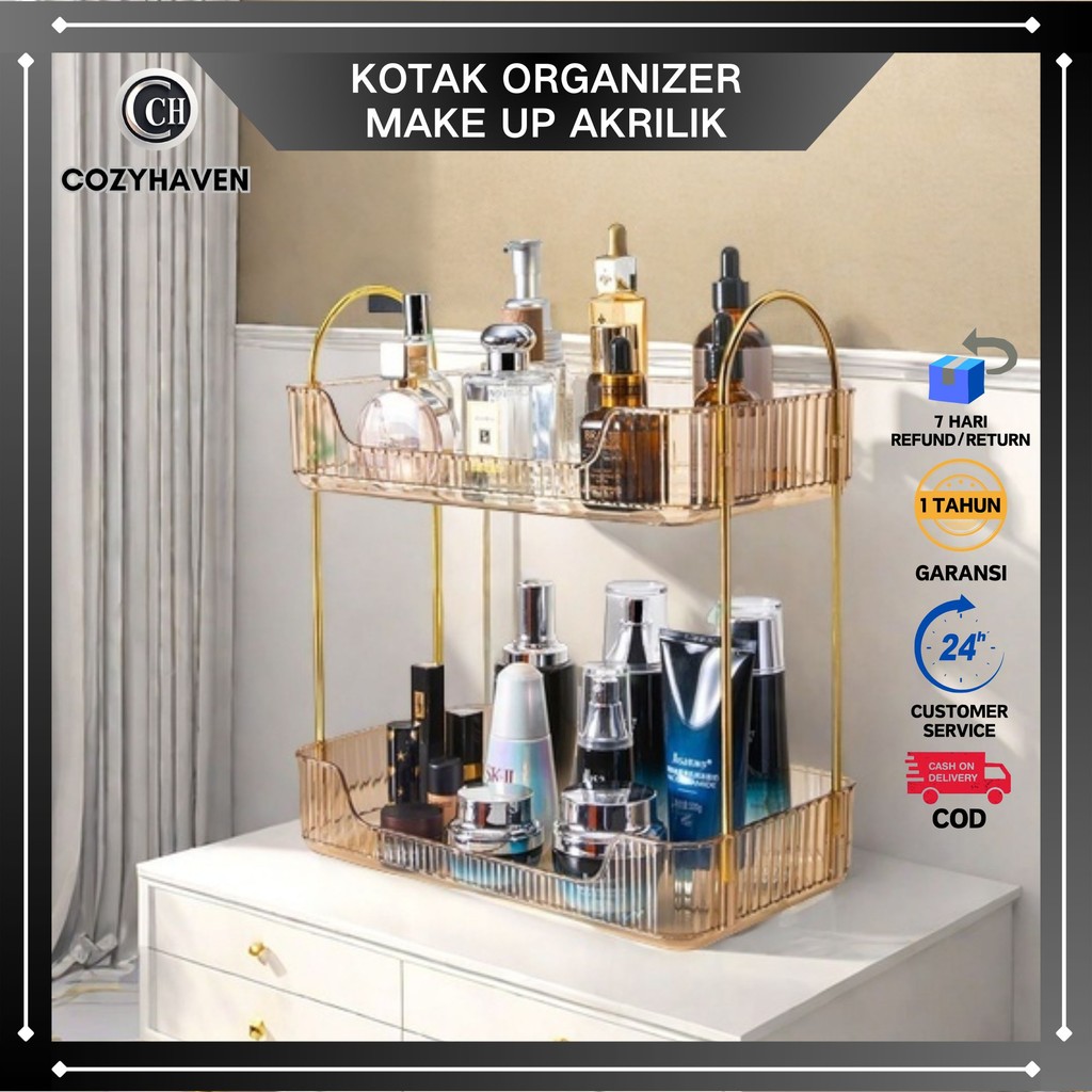 Jual CozyHaven - Rak Tray Persegi Panjang Mewah Bertingkat Untuk ...