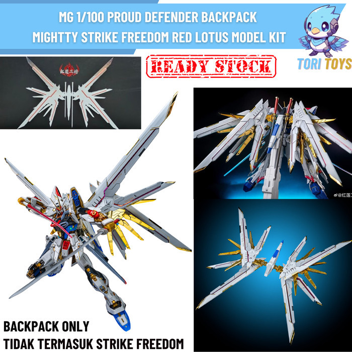 Jual MG 1/100 Proud Defender Backpack Mightty Strike Freedom Red Lotus ...