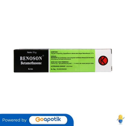 Jual Benoson Cream Isi 15 Gram Tube | Shopee Indonesia