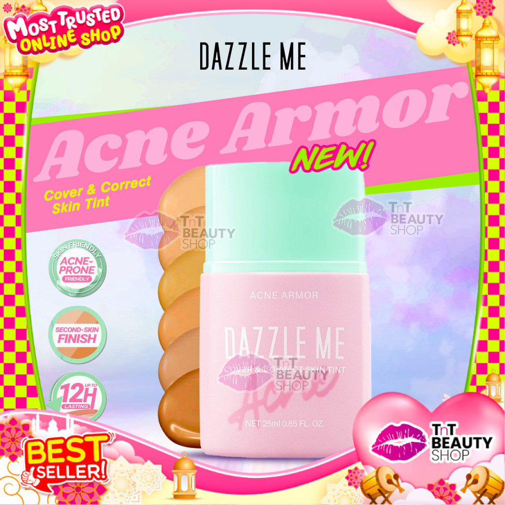 Jual DAZZLE ME Acne Armor Cover & Correct Skin Tint Beauty 3x Soothing ...