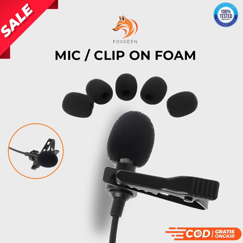 Jual Busa Mic Foam Mic Busa Microphone Gaming Cover Mic Headset Clip On ...