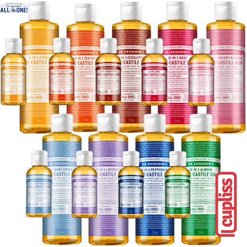 Jual Dr.Bronner's Castle Soap Organic All One 18 in 1 Pure Sabun Cair Organik Dr Bronners ...