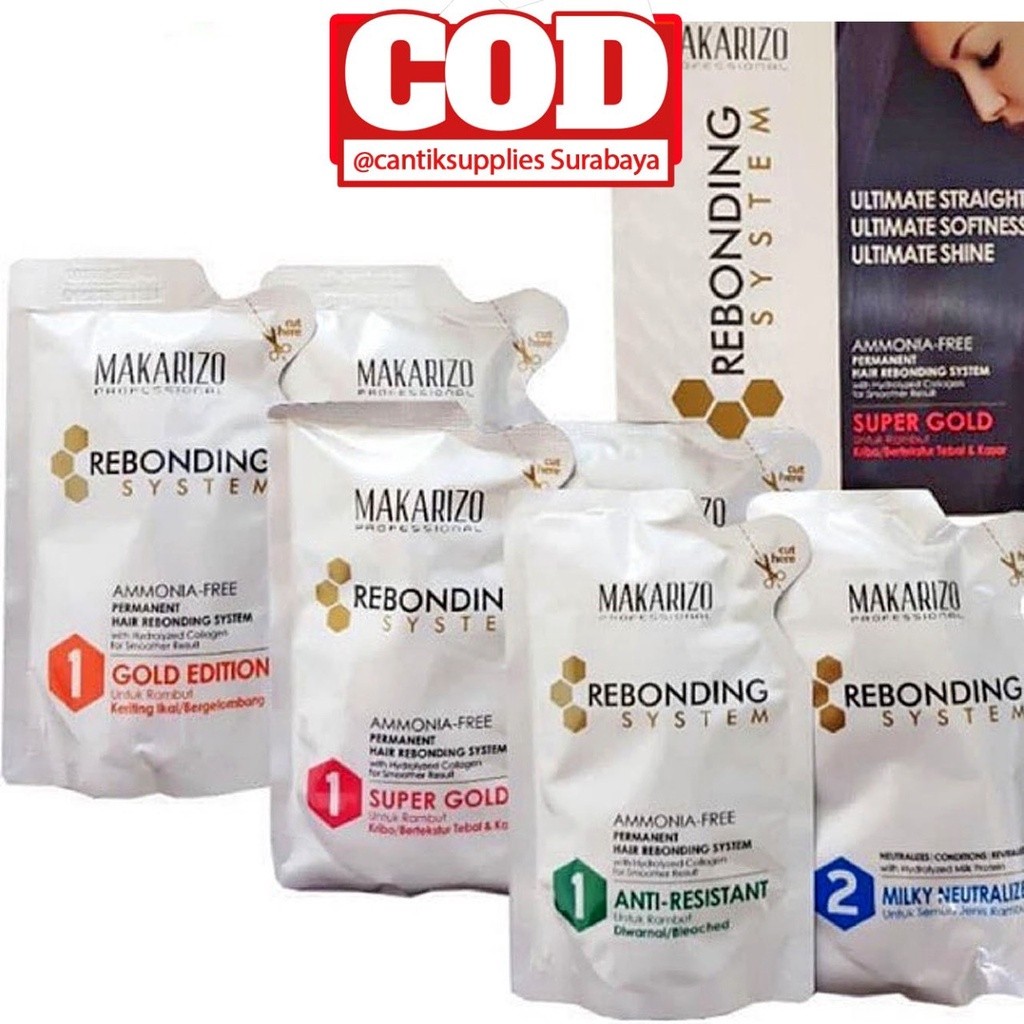Jual 1 SET MAKARIZO REBONDING SYSTEM MINI POUCH PELURUS RAMBUT (SACHET ...