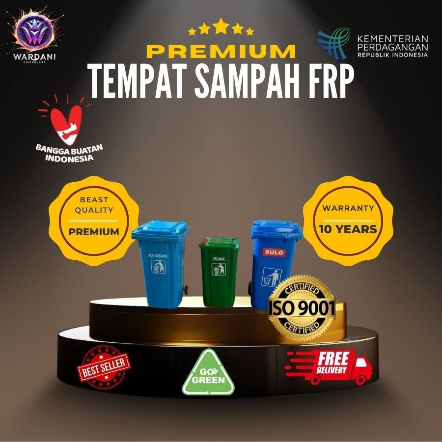 Jual TONG SAMPAH FIBER BULAT 50 LITER SINGLE ORGANIK NONORGANIK Fiber ...