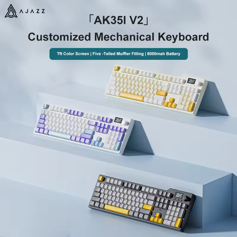 Jual Ajazz AK35i V2 PRO / MAX Wireless Mechanical Keyboard RGB 104 Keys ...