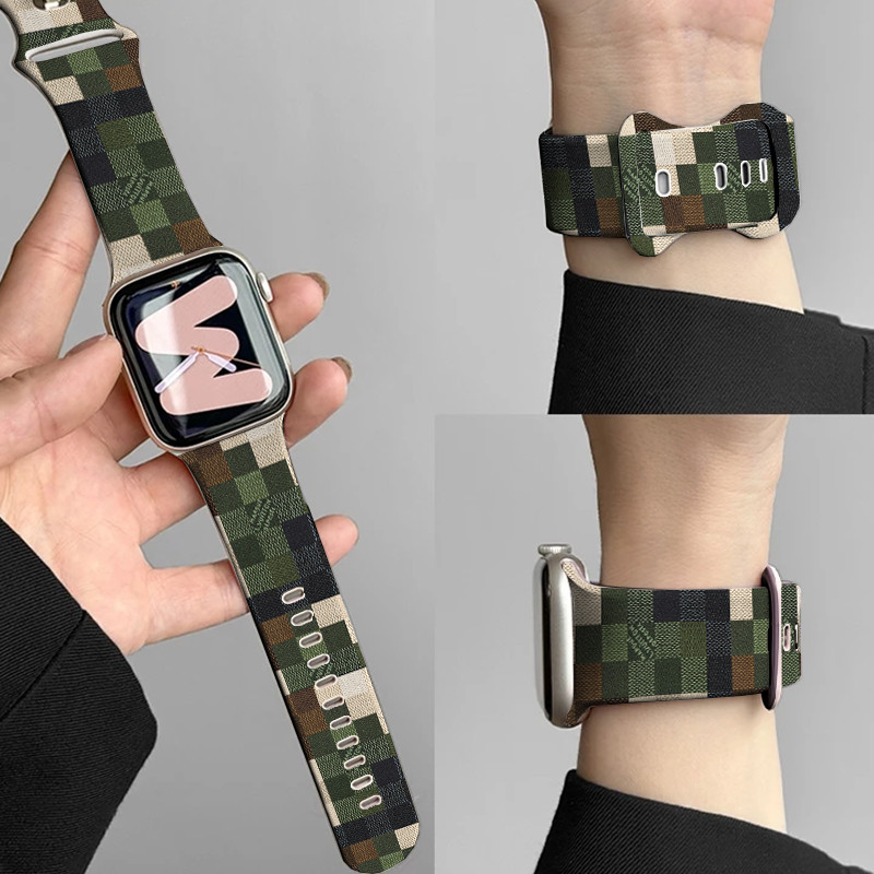 Jual Tali Strap Gelang Soft Silikon Kamuflase kotak-kotak Untuk Xiaomi smart band 8 smart band 9 ...