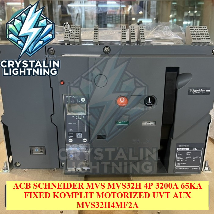 Jual ACB SCHNEIDER MVS MVS32H 4P 3200A 65KA FIXED KOMPLIT MOTORIZED UVT AUX MVS32H4MF2A ORIGINAL ...