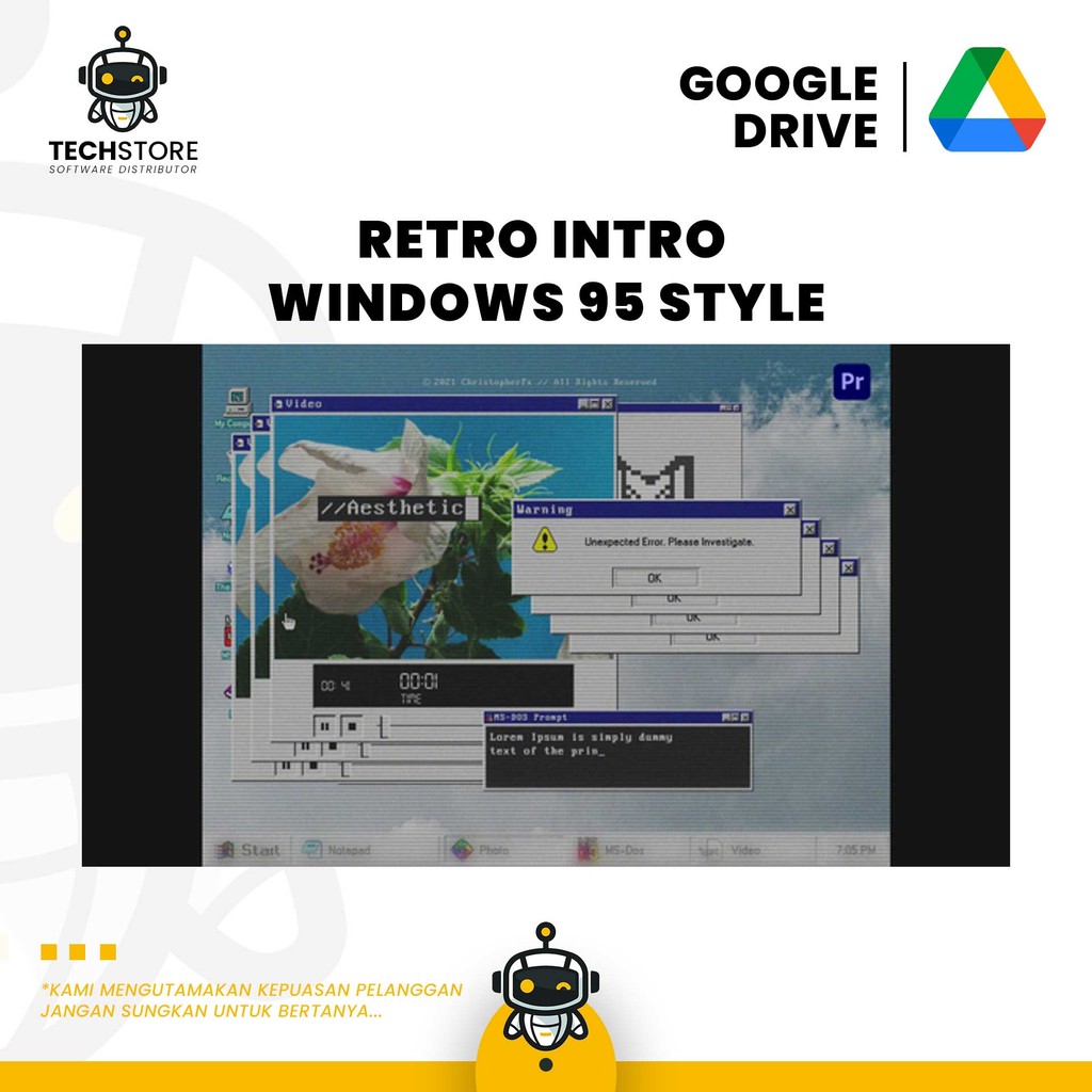 Jual RETRO INTRO WINDOWS 95 STYLE | PREMIERE PRO | Shopee Indonesia