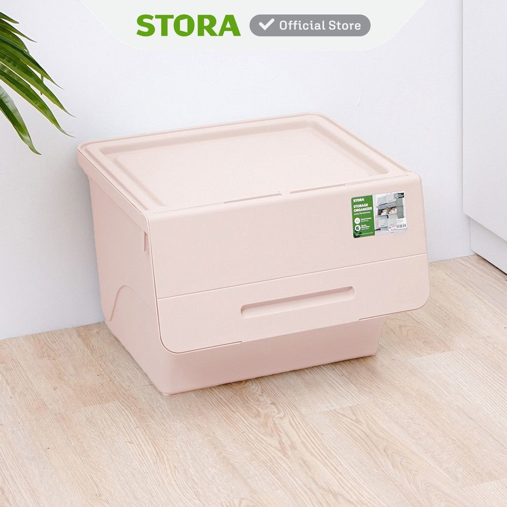 Jual Stora 43.5X36X31 cm Kotak Penyimpanan Flat - PinkKotak Serbaguna ...