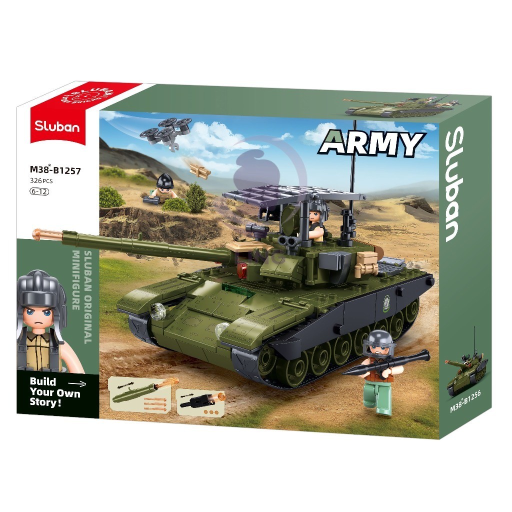 Jual Sluban Bricks ARMY-IFR-T90AS Main Battle Tank M38-B1257 | Shopee ...