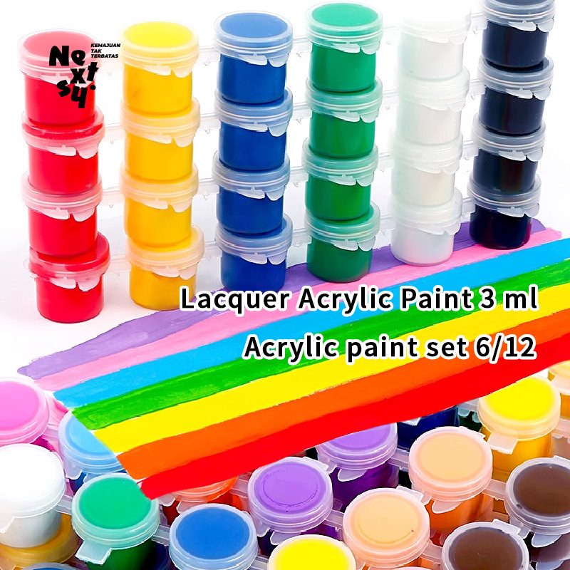 Jual [READY] Nextsy 3ML Cat Akrilik Set 6 Warna 12 Warna Cat Akrilik ...
