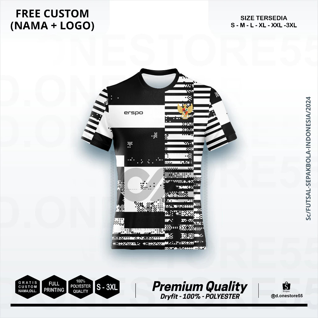 Jual JERSEY TRAINING TIMNAS INDONESIA 2024 DRY FIT FULL PRINTING ...