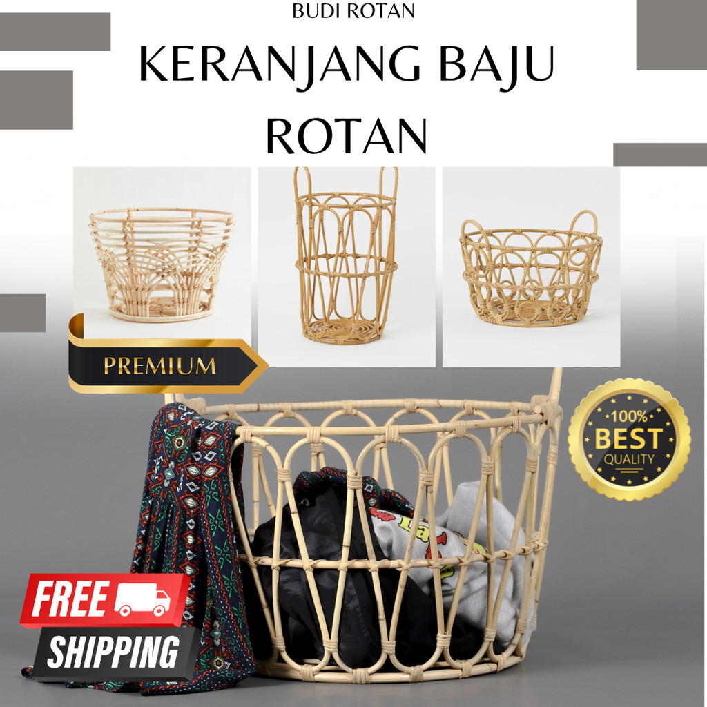 Jual Keranjang Laundry Rotan Besar - Kapasitas Luas untuk Pakaian Kotor ...