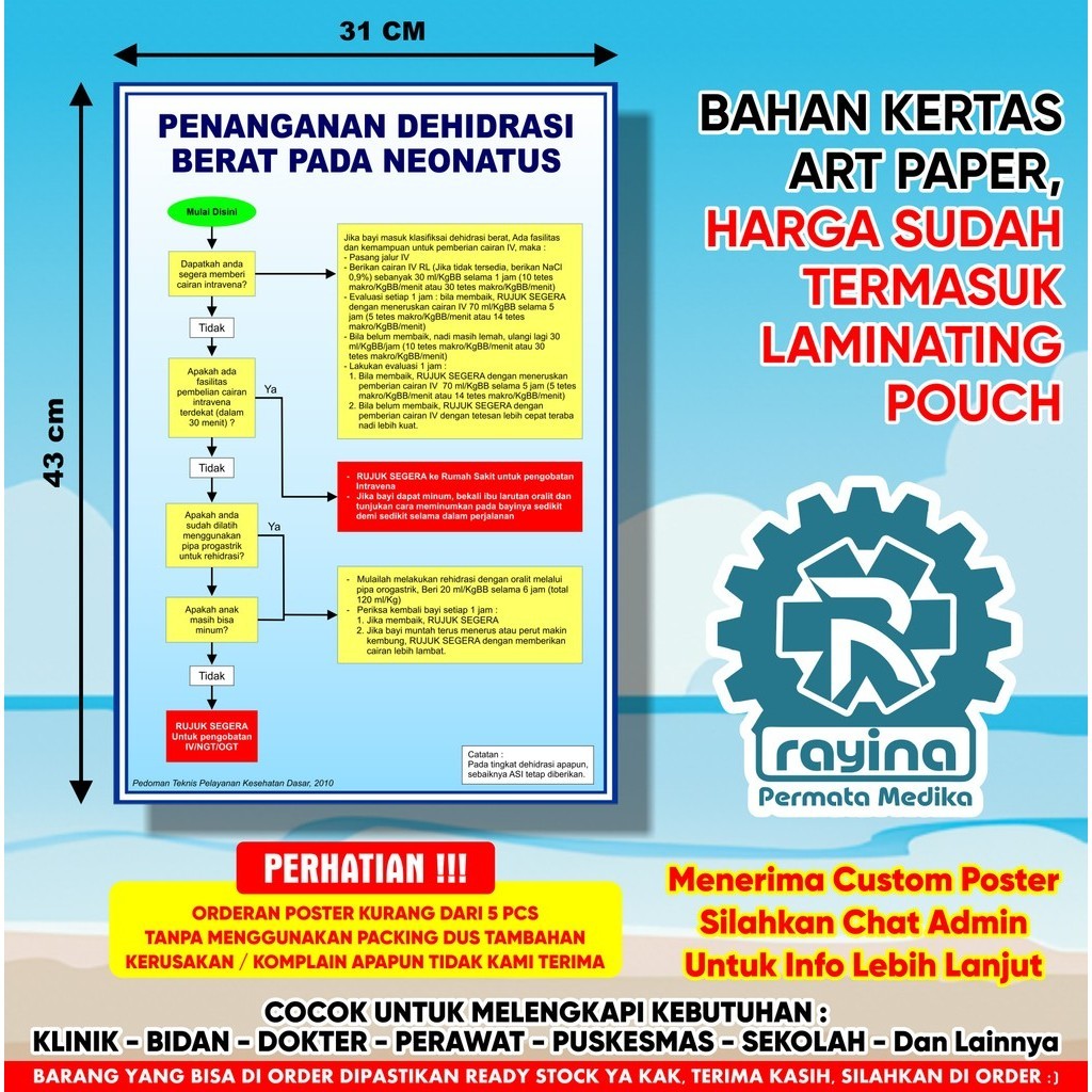 Jual Poster Penanganan Dehidrasi Berat Pada Neonatus | Shopee Indonesia