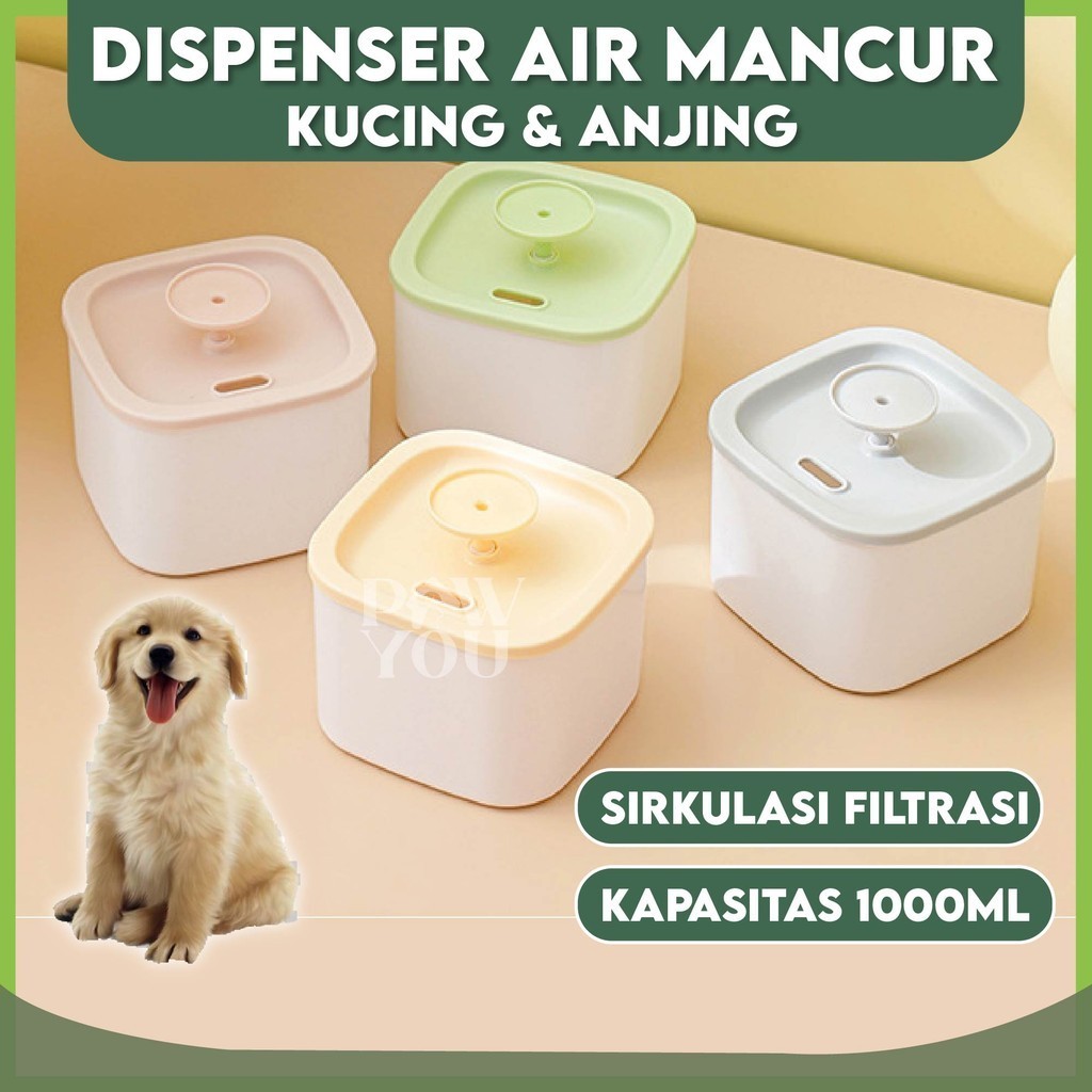 Jual Dispenser Minum Kucing Air Mancur 1000ml Otomatis Hewan Kucing ...