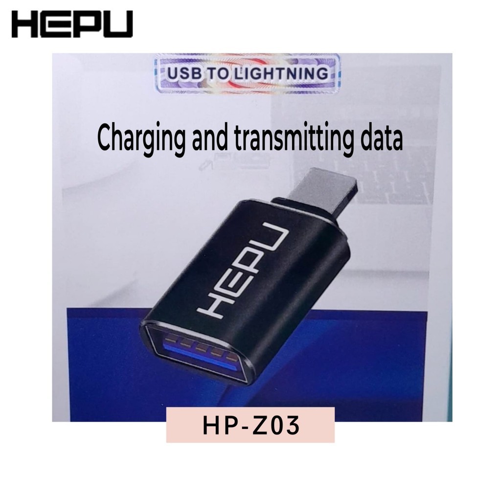 Jual HEPU Adapter Converter OTG HP-Z03/ Charging and Transmitting Data From USB to Lightning ...