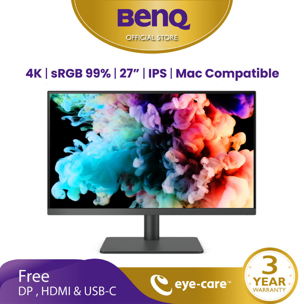 Jual BenQ PD2705U Mac-Ready Designer Monitor 4K 27" IPS sRGB AQCOLOR USB-C | Shopee Indonesia