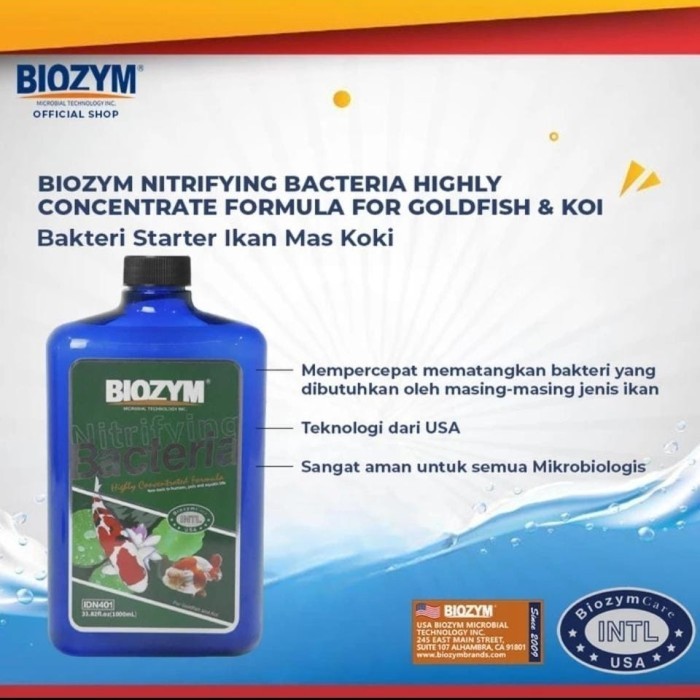 Jual BIOZYM Koi & Goldfish Nitrifying Bacteria Highly Concentrate Formula Bakteri Starter Ikan ...