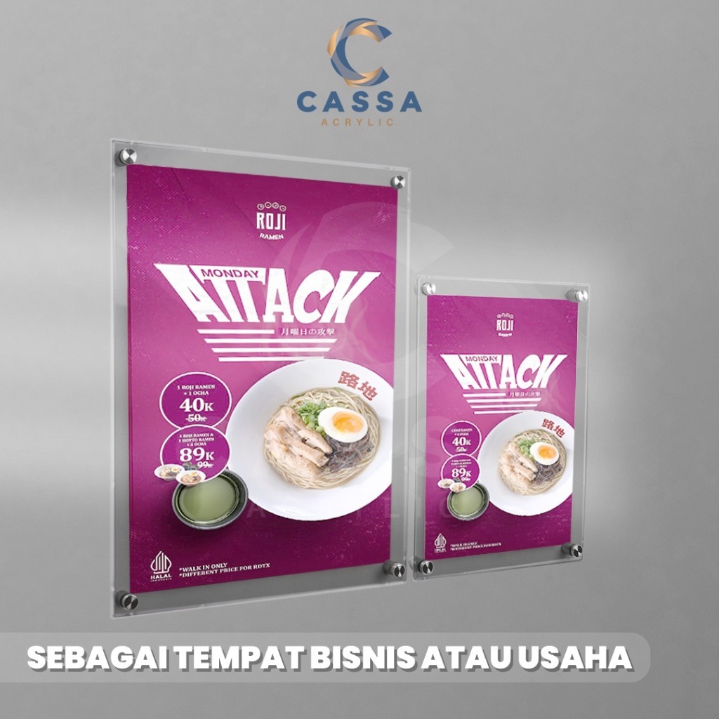 Jual Frame Dinding Akrilik A4 / Frame Akrilik Dinding Frame Display ...